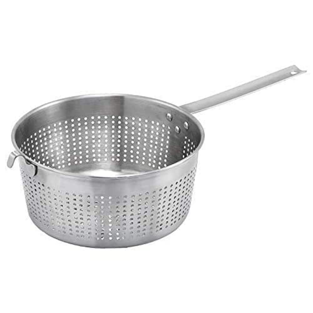 Winco SSS-3, 8.5'' Dia Stainless Steel Spaghetti Strainer, Pasta Colander, Vegetable Cullender with Handle