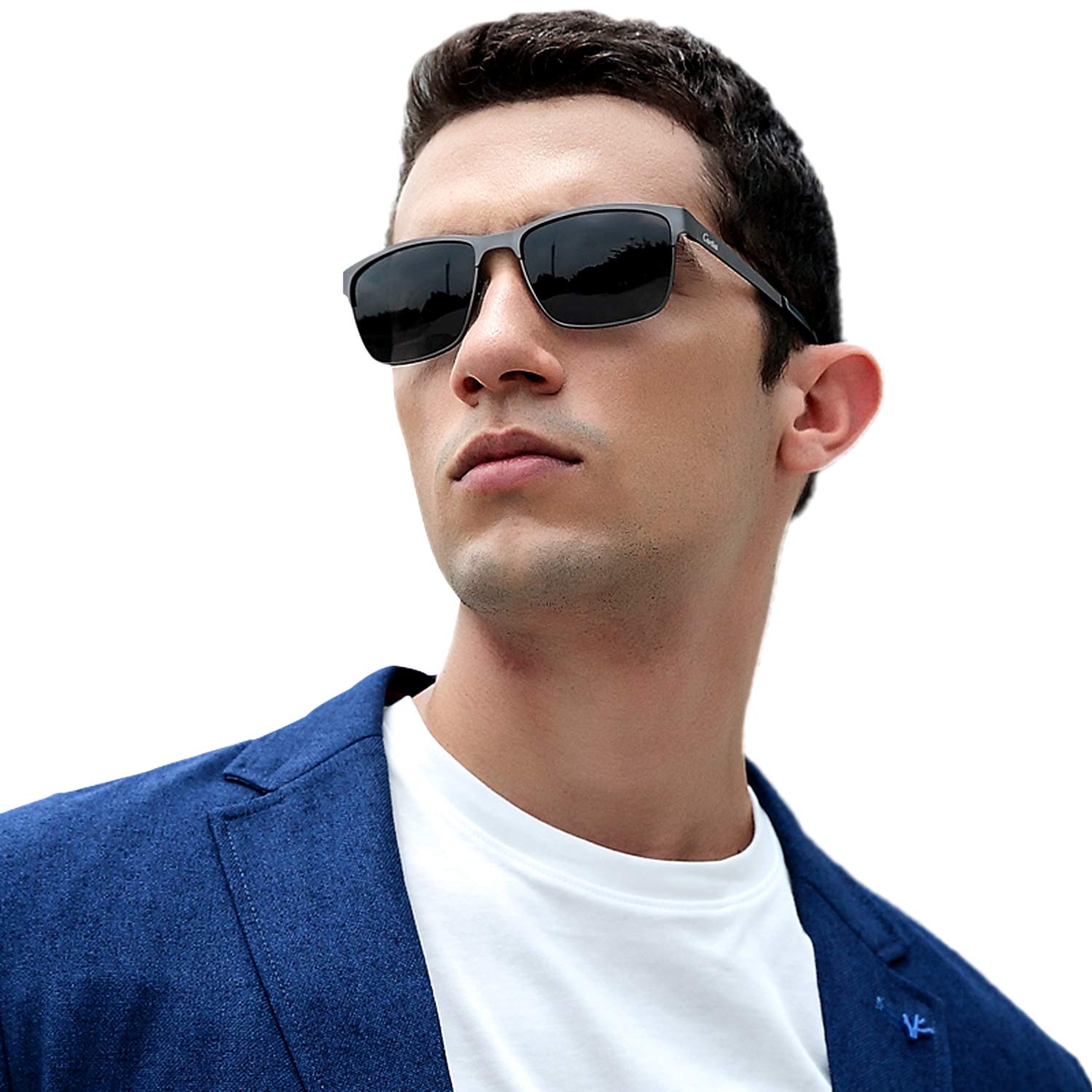 CARFIA Metal Mens Sunglasses Polarized UV400 Protection for Driving Fishing Hiking Golf Everyday Use