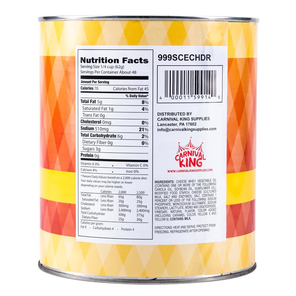 TableTop King #10 Can Cheddar Cheese Sauce - 6/Case