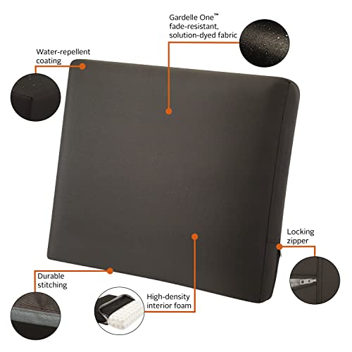 Classic Accessories Ravenna Back Cushion, 23"W x 20"H x 4"Thick, Espresso