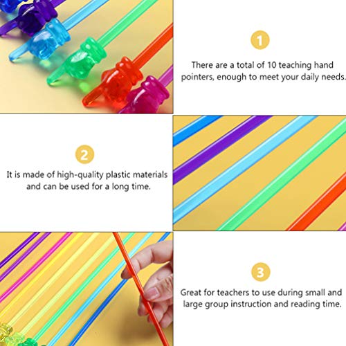 20pcs Mini Hand Pointers Resin Presentation Pointers Handheld Teachers Pointers Teaching Pointers Sticks Classroom Finger Pointer for Elementary School & Kindergarten Teacher