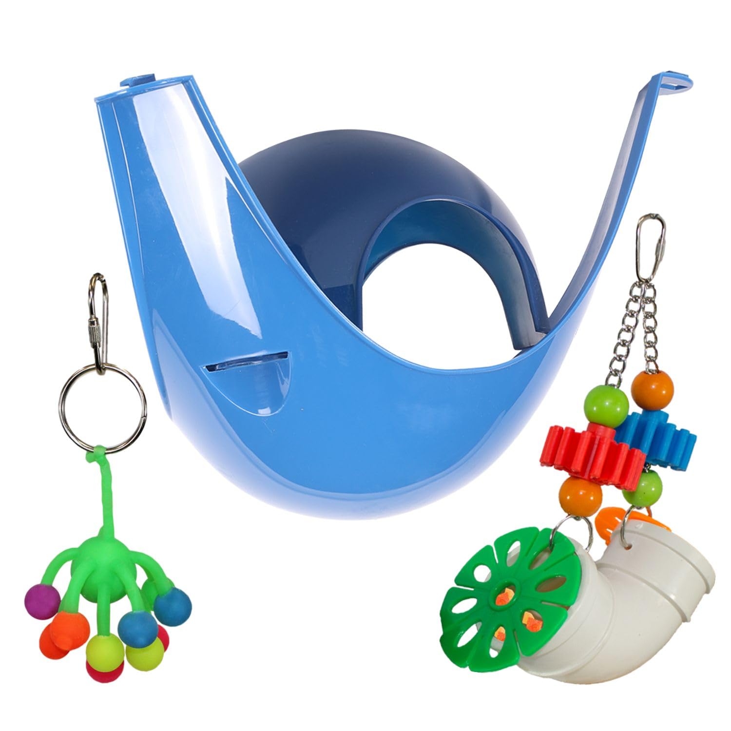 Jungle Canopy Toy Bundle - Colorful Interactive Climbing Forage Cage Accessory Toy Set - for Sugar Gliders, Rats, Ferrets, Hamsters, Squirrels, Parrots, Birds, Marmosets, Degus, Monkeys & Small Pets