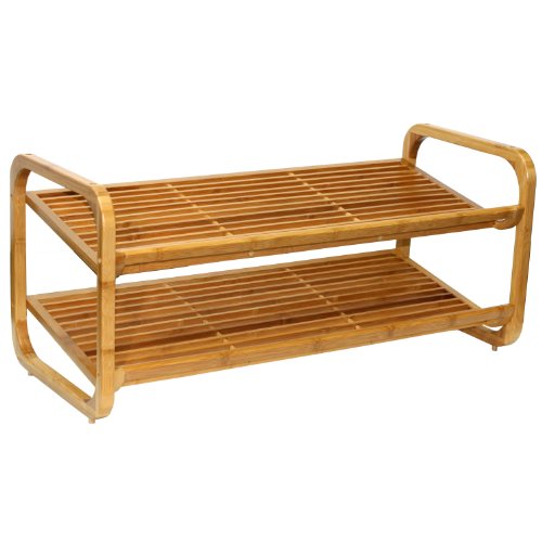 Oceanstar 2-Tier Bamboo Shoe Rack