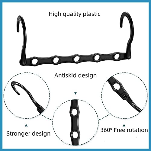 LONPECT Foldable Clothes Hangers for Room Organization, Multi-Functional Hanger Room Organizers with 5 Holes, 360° Rotation, Hangers Space Saving and Apartment Essentials