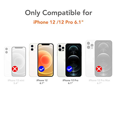 ANHONG Upgrade Clear Card Case Compatible with iPhone 12/12 Pro 6.1 inch, Slim Fit Thin Protective Soft TPU Shock-Absorbing Wallet Case with Card Holder
