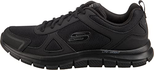 Skechers Men's Track Scloric Oxford, Black, 14 Wide
