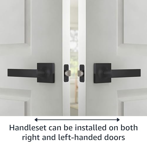 Amazon Basics Contemporary Stamford Door Lever, Passage, Oil Rubbed Bronze