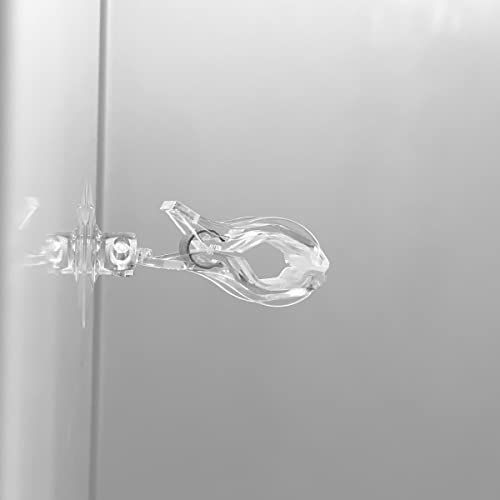 4 Pack - Suction Cup Holder Clip for Plants, Decor, Eucalyptus & Herbs - Hold Plants & Essential Oil Herbs in Place on Glass & Shower Artificial Eucalyptus Garland, Leaves, Vines, Home Decor