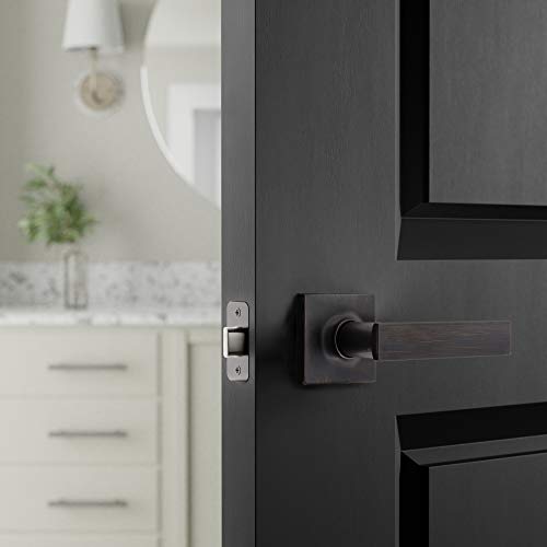 Amazon Basics Contemporary Stamford Door Lever, Passage, Oil Rubbed Bronze