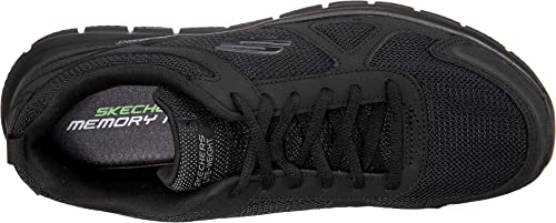 Skechers Men's Track Scloric Oxford, Black, 14 Wide