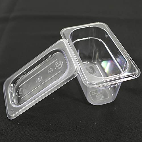 CMI 1/9 Size Polycarbonate Food Pans,4"Deep, GN Pans Clear-Pack of 6