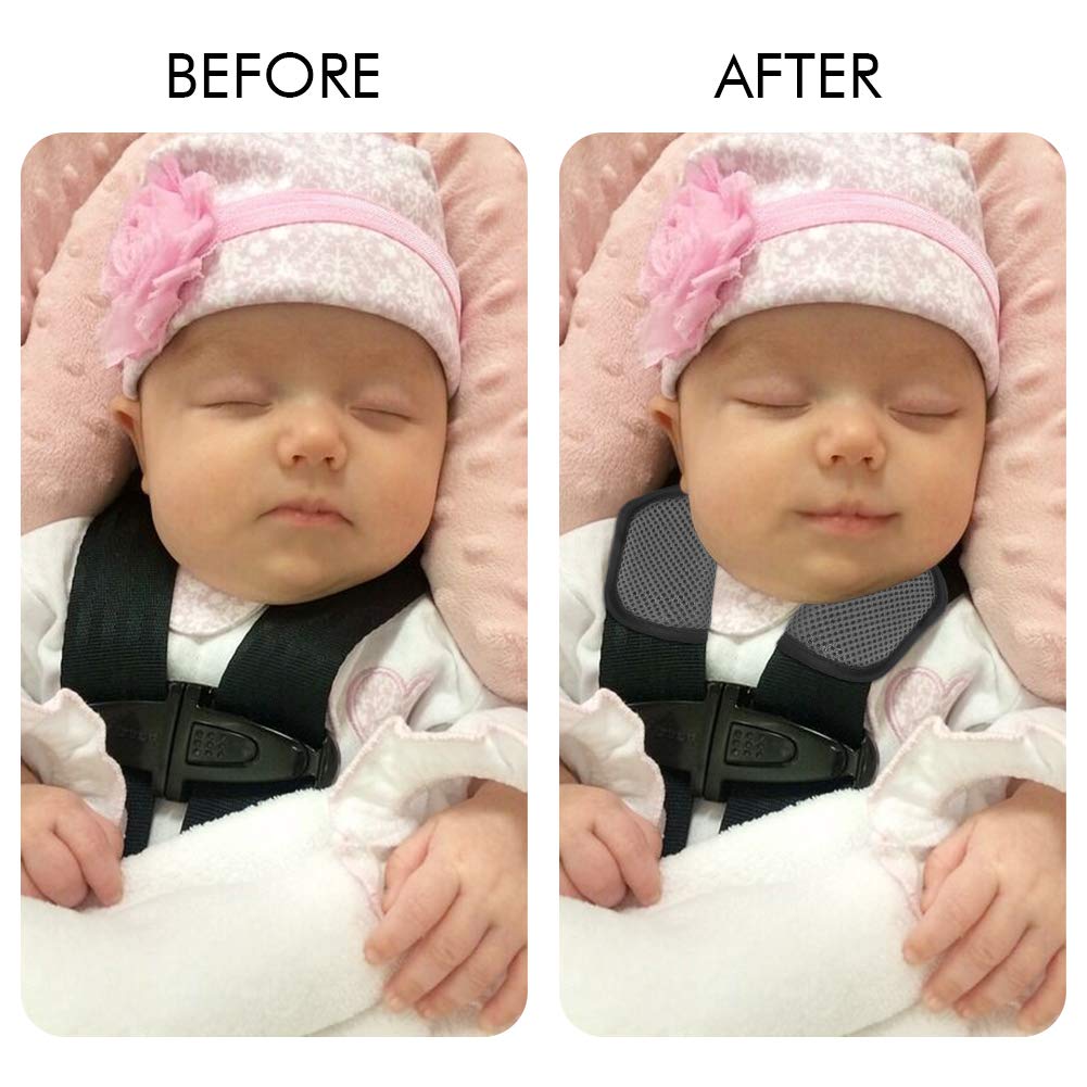 Accmor Car Seat Straps Shoulder Pads for Baby Kids, Soft Car Seat Strap Covers, Seat Belt Covers for Car Seats, Pushchair, Stroller