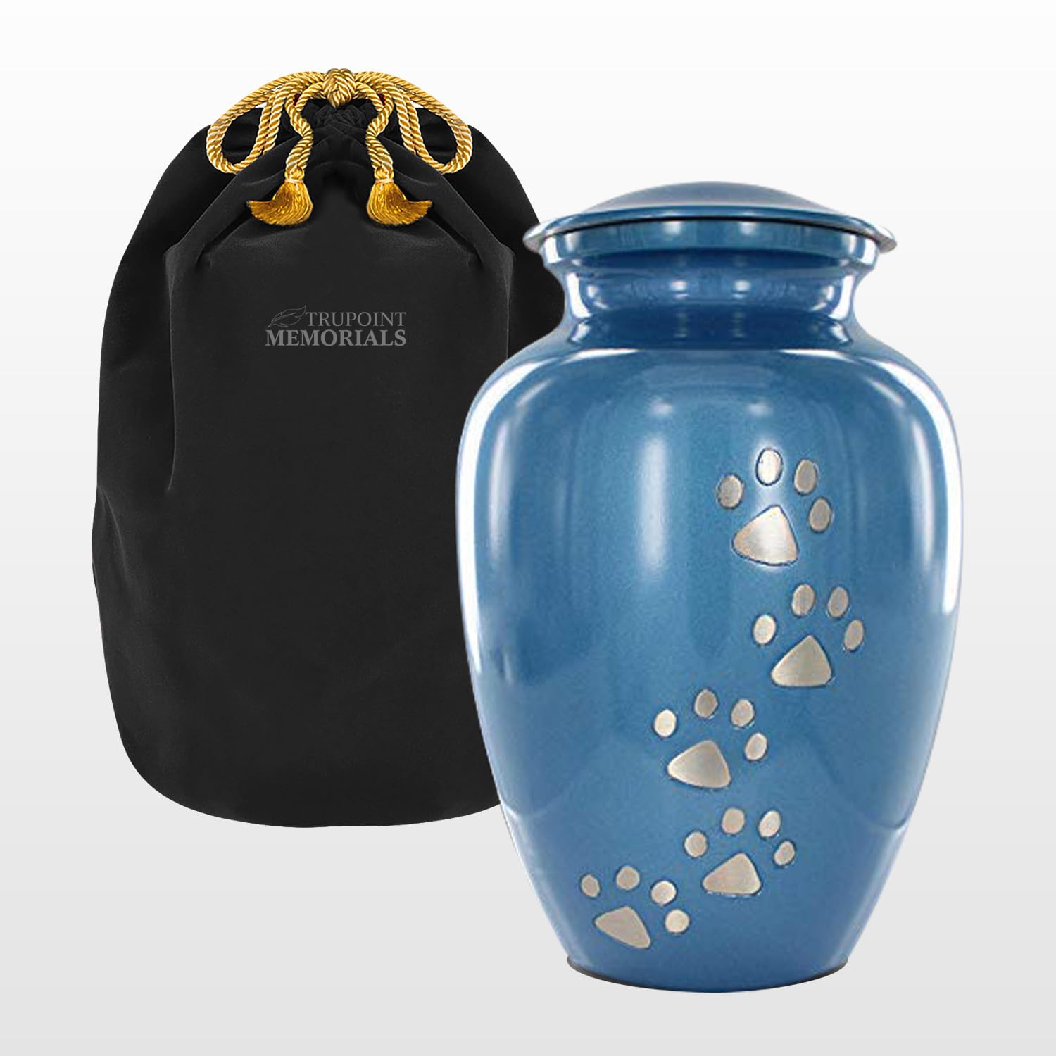 Trupoint Memorials Pet Urn for Dogs and Cats Ashes – A Loving Resting Place for Your Special Pet, Cat and Dog Urns for Ashes, Pet Cremation Urns – Blue, Large Pets up to 122 Lbs