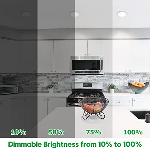 TDLOL 12 Pack Recessed Lighting 6 Inch with Junction Box, 12W 120W Eqv Recessed Lighting, LED Ceiling Light, Dimmable Can Lights, 5000K Daylight White 1050LM High Brightness Recessed Lights - ETL