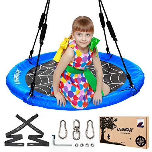 LΓGENDARY Saucer Swing for Kids and Adults - 40 Inch Round Tree Outdoor Swing