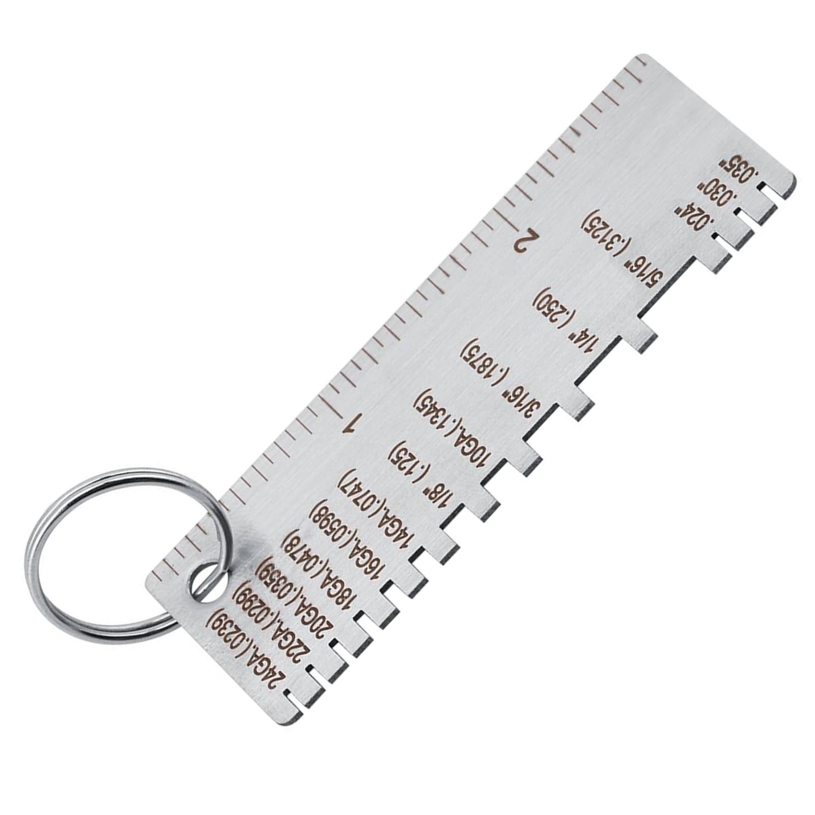 Wire/Metal Sheet Thickness Gauge 14 16 18 20 22 24 Wire Gauge Thickness Size Inspection Tool Welding Gauge,Stainless Steel