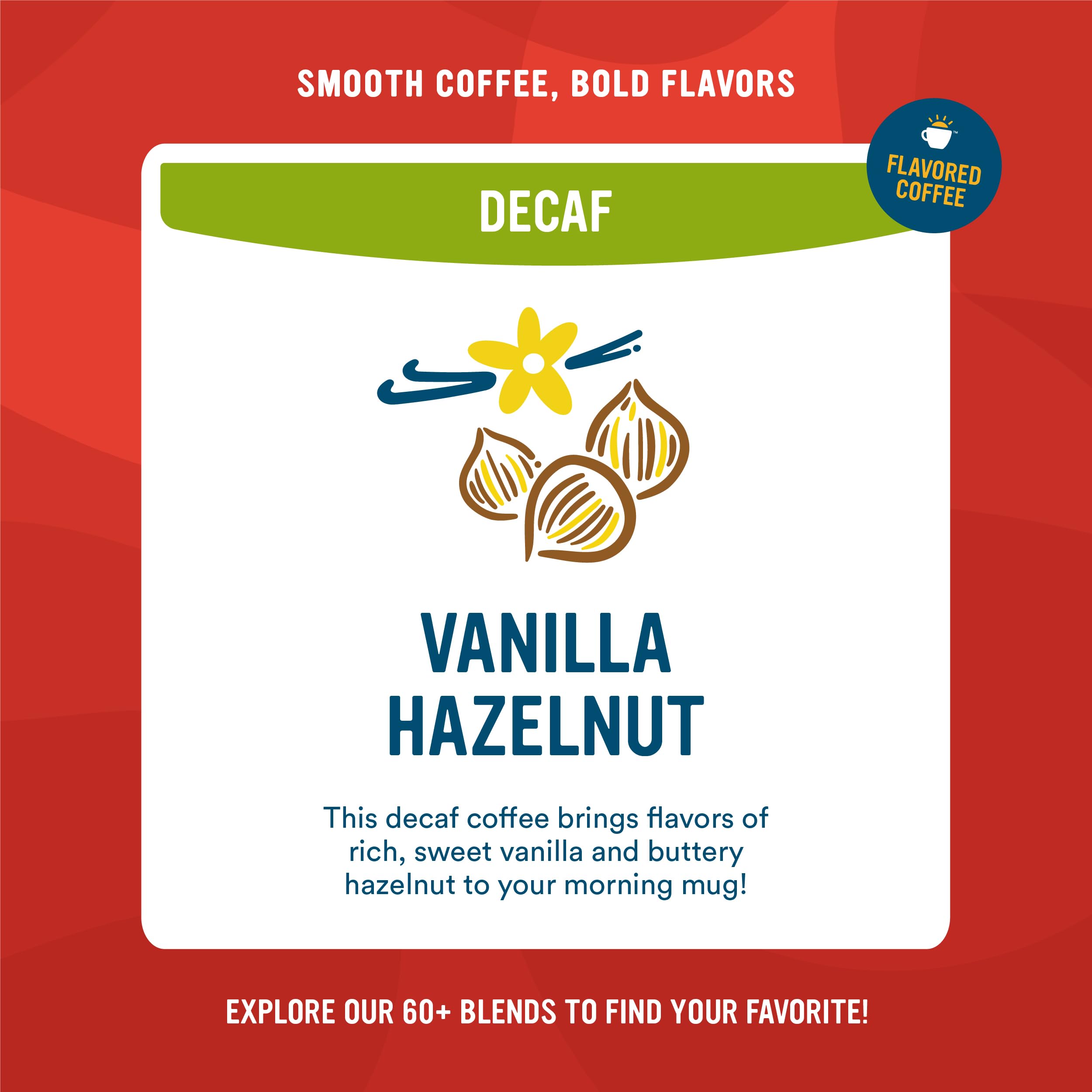 Cameron's Coffee Decaf Vanilla Hazelnut Flavored Whole Bean Coffee, Light Roast, 100% Arabica, Bulk, 4-Pound Bag, (Pack of 1)