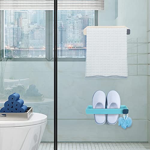 2 PCS Slippers Rack Wall Mounted Hanging Shoe Holder Self Adhesive Shoe Rack Hanging MultiFunction Simple Convenient Wall Bracket Shoe Organiser for Door Cabinet Motorhome Bathroom Kitchen Living Room