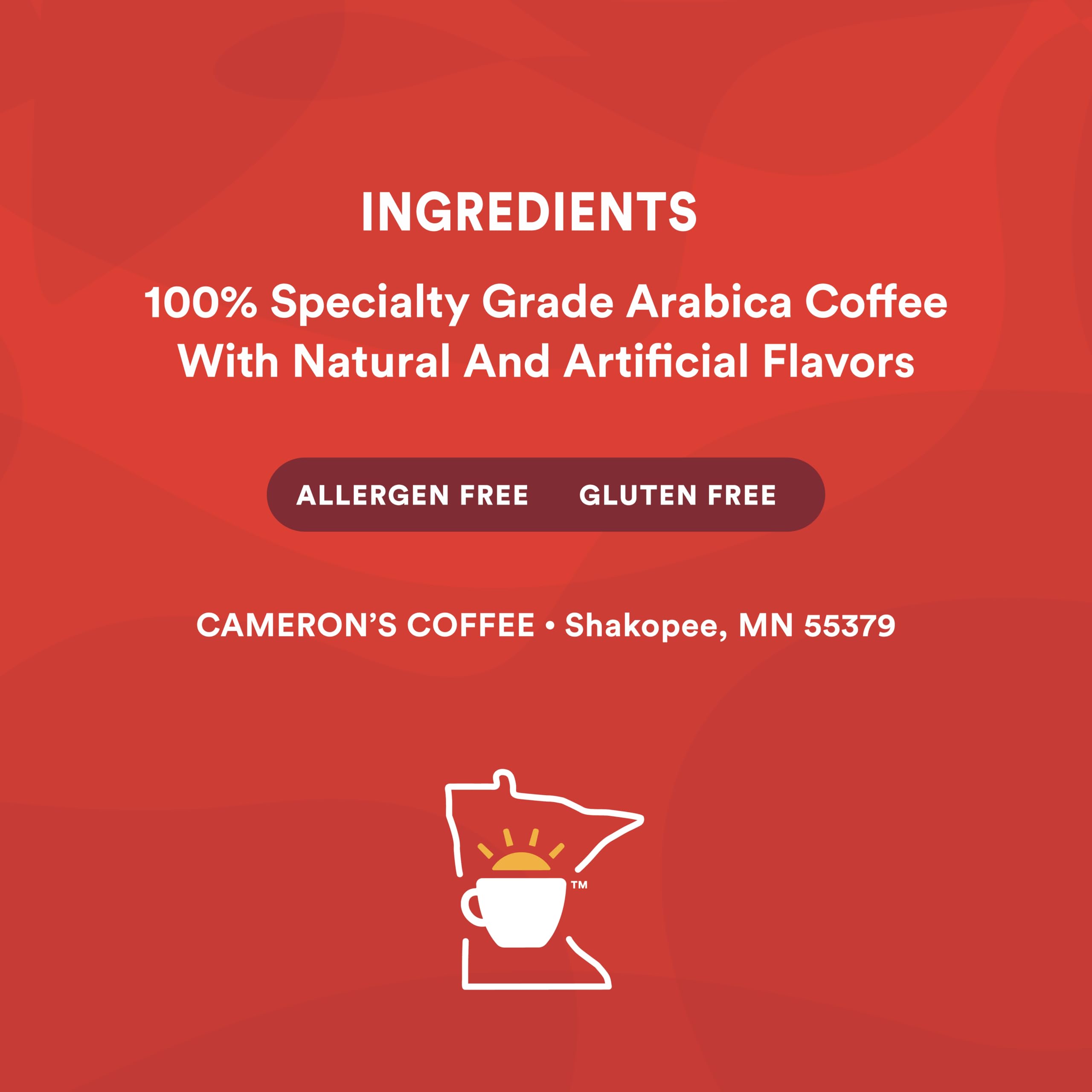 Cameron's Coffee Decaf Vanilla Hazelnut Flavored Whole Bean Coffee, Light Roast, 100% Arabica, Bulk, 4-Pound Bag, (Pack of 1)