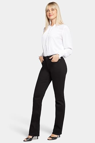 NYDJ Women's Misses Marilyn Straight Denim Jeans, Black BDM, 16