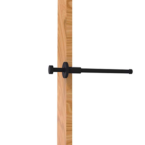 Allied Brass Modern Style Pullout Retractable Garment Rod, 10-Inch, Matte Black