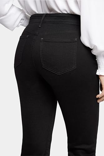 NYDJ Women's Misses Marilyn Straight Denim Jeans, Black BDM, 16
