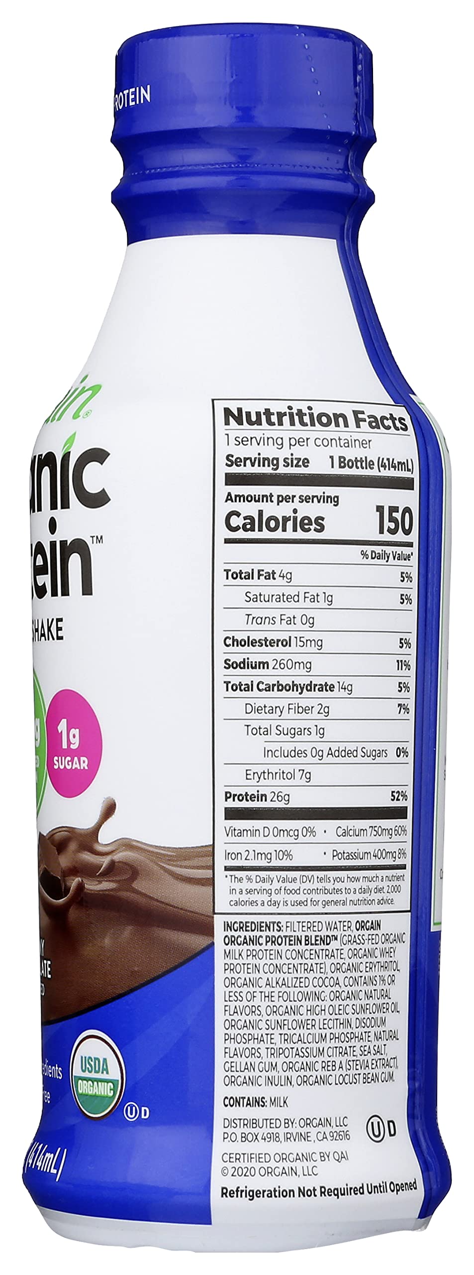 Orgain Organic Protein Shake, Creamy Chocolate Fudge