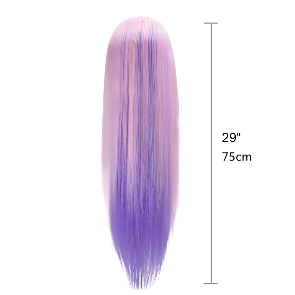 TopDirect 29" Hair Mannequin Head for Cosmetology Training - With Clamp Holder and Styling Tools