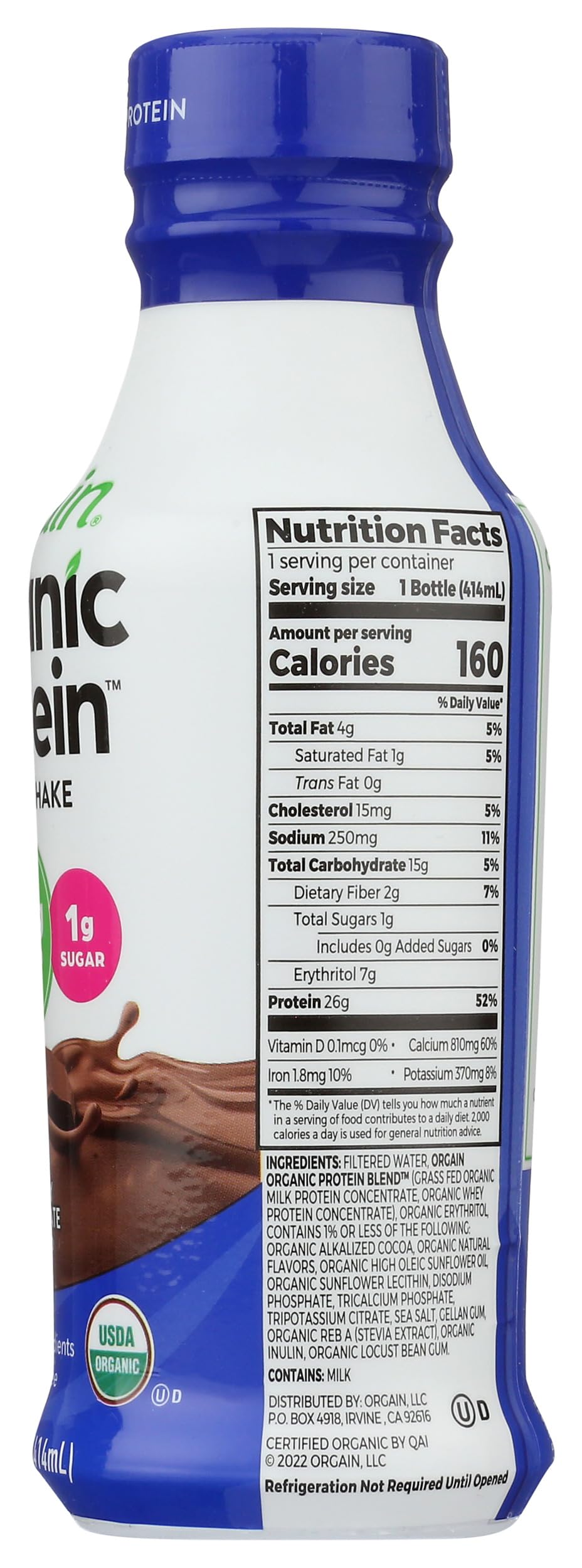 Orgain Organic Protein Shake, Creamy Chocolate Fudge