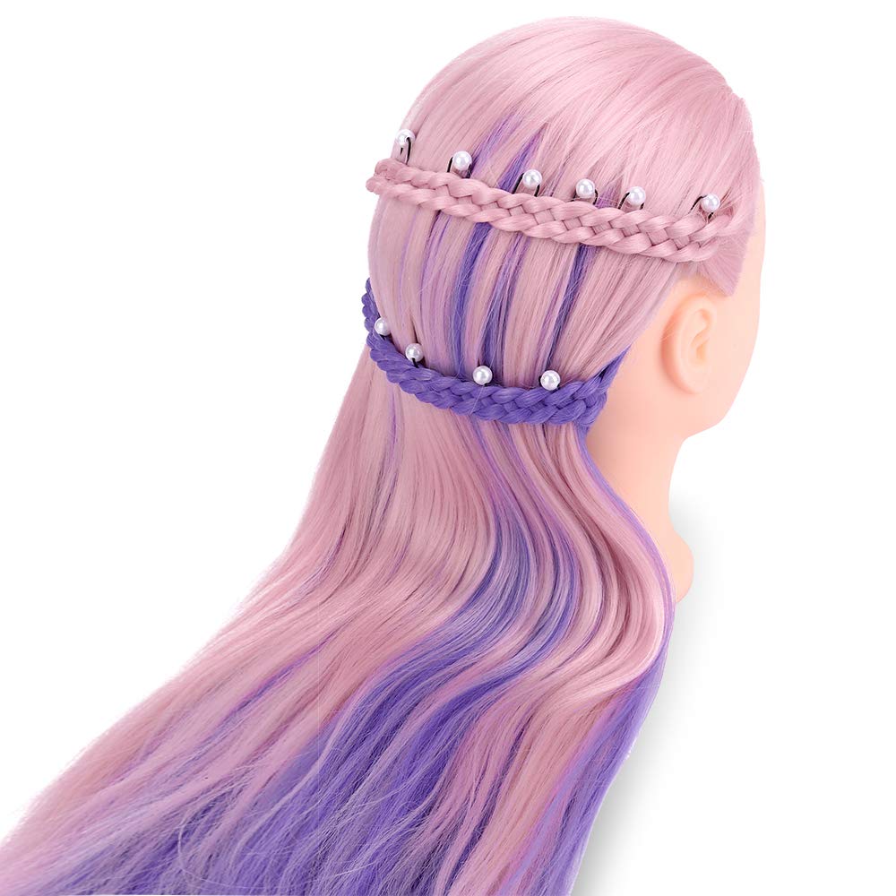 TopDirect 29" Hair Mannequin Head for Cosmetology Training - With Clamp Holder and Styling Tools