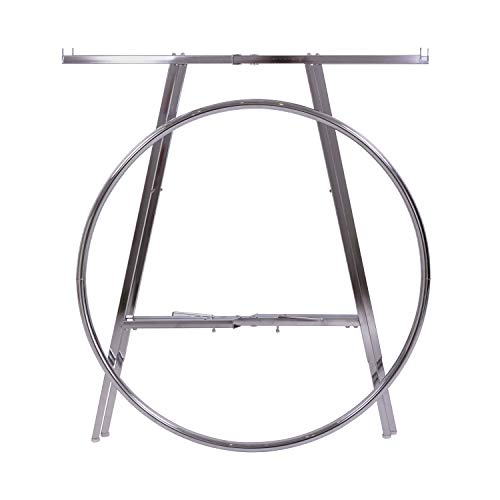 Econoco Display Rack Round β Round Folding Rack, 42β Diameter Folding Round Clothes Rack, Folding Round Garment Rack, Folding Display Rack, Chrome