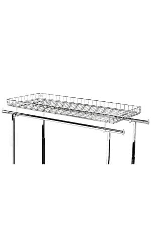 Wire Basket Topper for Double Rail Clothing Rack 52 ½ “ x 22 ½” Chrome | VergentaStore