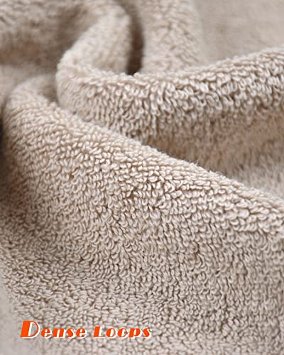 Cleanbear Hand Towels and Washcloths Set, 6 Hand Towel and 6 Wash Cloths with 3 Colors for Your Different Daily Needs