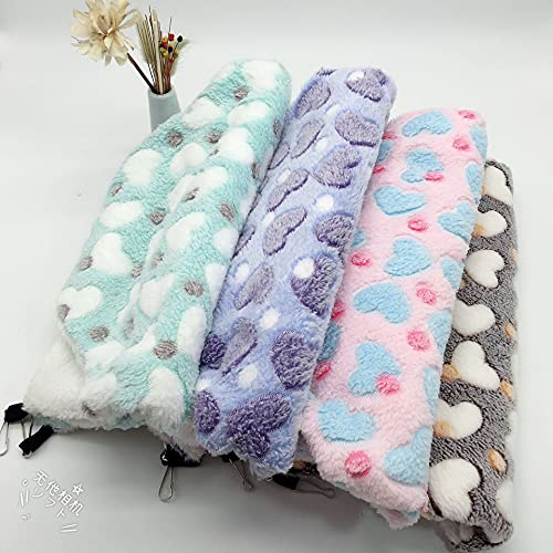 Small Pet Hammock, Double-Layer Small Animals Hammock Bed, Warm Fleece Cage Hanging Hammock, Pet Swinging Bed for Sugar Glider Chinchilla Parrot Guinea Pig Ferret Squirrel Hamster Rat (Pink)