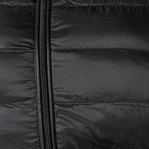 Amazon Essentials Women's Lightweight Long-Sleeve Water-Resistant Packable Puffer Jacket (Available in Plus Size), Black, Medium