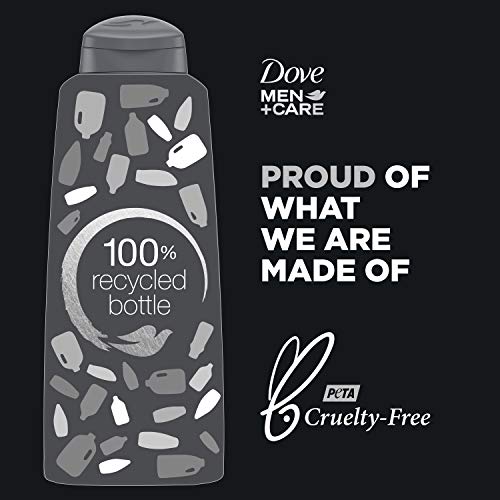 Dove Men+Care Shampoo For Healthy-Looking Hair Charcoal + Clay Naturally Derived Plant Based Cleansers 20.4 oz