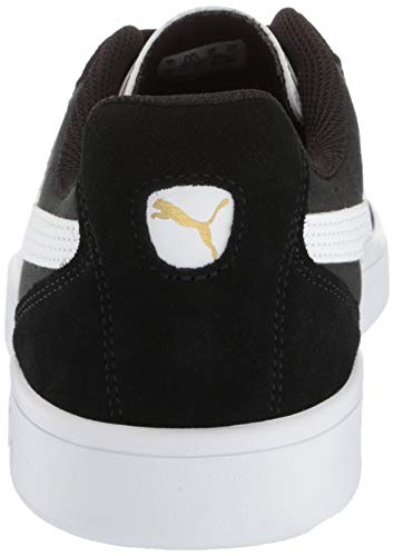 PUMA Men's Astro Kick Sneaker, Black-White-teamgold, 9 M US