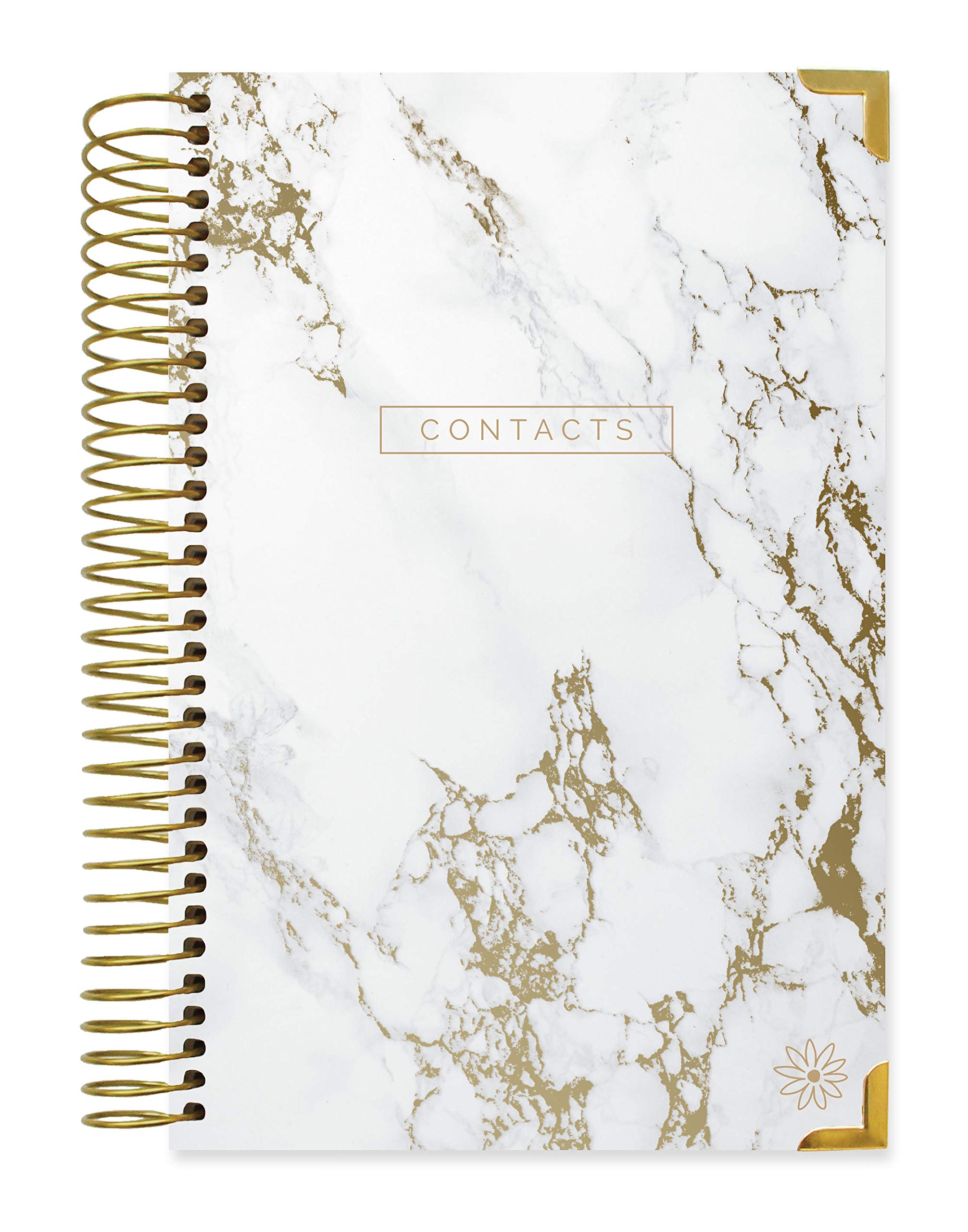bloom daily planners New Address Book with Alphabetical Tabs - Hardcover Contact Book & Password Book Organizer for Addresses, Phone Numbers, Birthdays & Anniversaries (6ā x 8.25ā) - Marble
