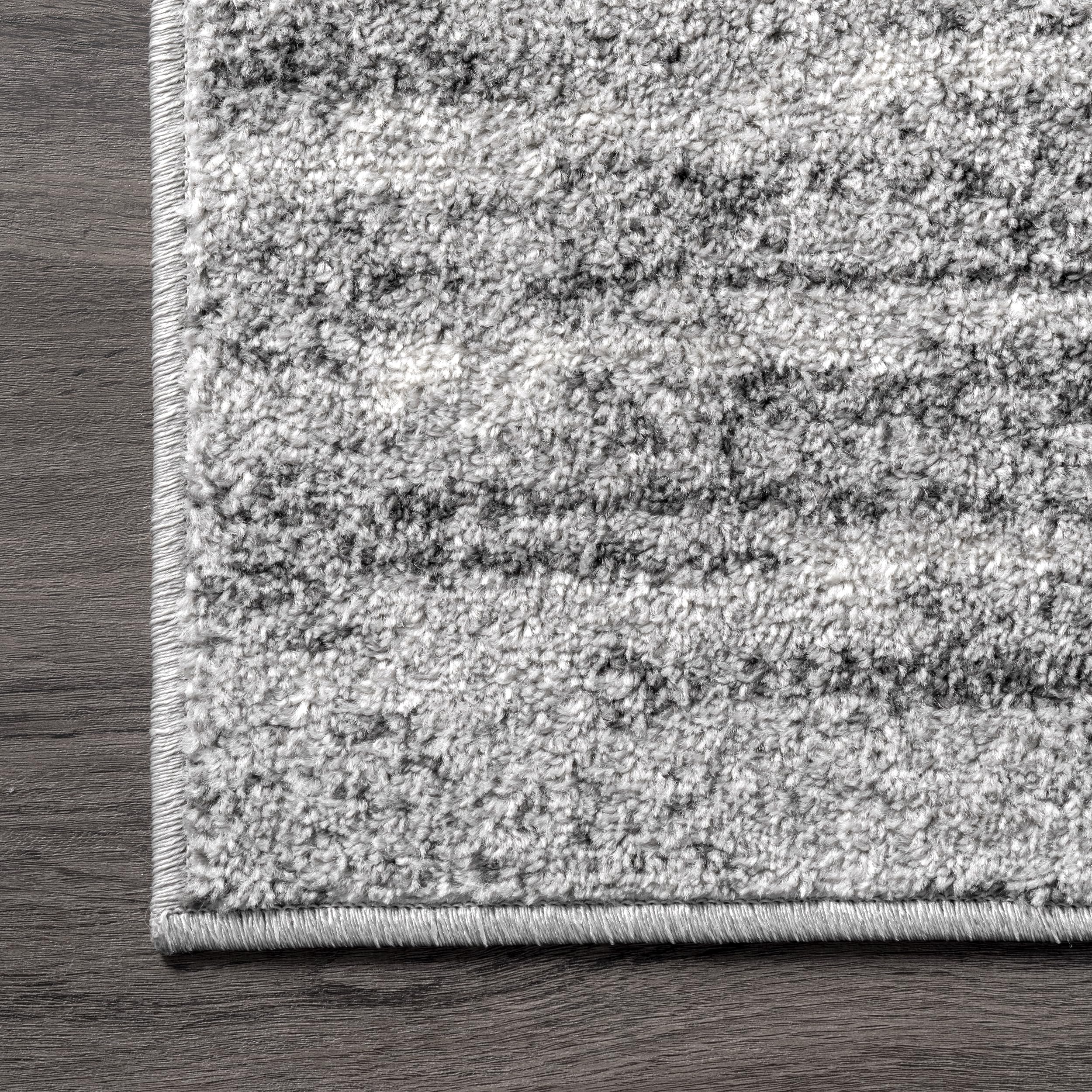 nuLOOM 2' x 12' Performance Indoor Area Rug, Non-Shed, Power Loomed High-Traffic Area Rug for Living Room, Bedroom, Home, Sherill Grey