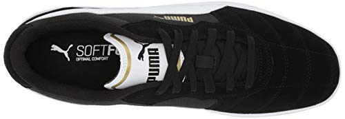 PUMA Men's Astro Kick Sneaker, Black-White-teamgold, 9 M US