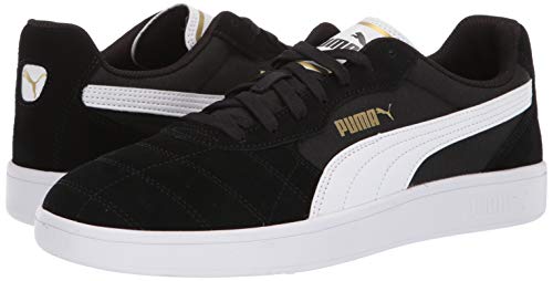 PUMA Men's Astro Kick Sneaker, Black-White-teamgold, 9 M US