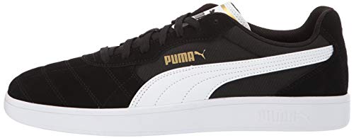 PUMA Men's Astro Kick Sneaker, Black-White-teamgold, 9 M US