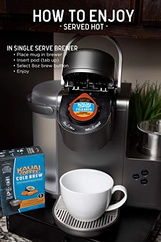Java House Cold Brew Coffee Concentrate Liquid Pods 1.35 Fluid Ounces Kauai Coconut Caramel Crunch, 8.1 Fl Oz