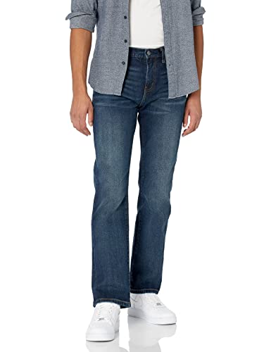 Amazon Essentials Jeans for Men Straight Fit, Bootcut, 38W x 34L, Dark Wash