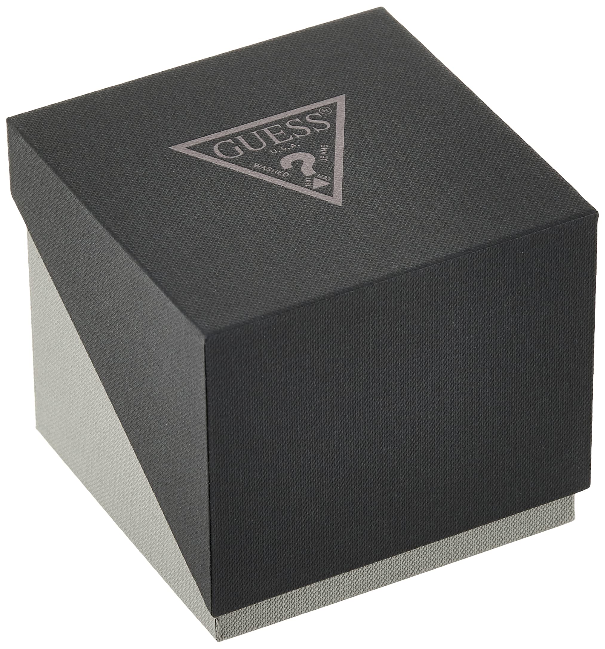 GUESS Gold-Tone Stainless Steel Crystal Encrusted Dial with Black Stain Resistant Silicone Watch (Model: U1160L1)