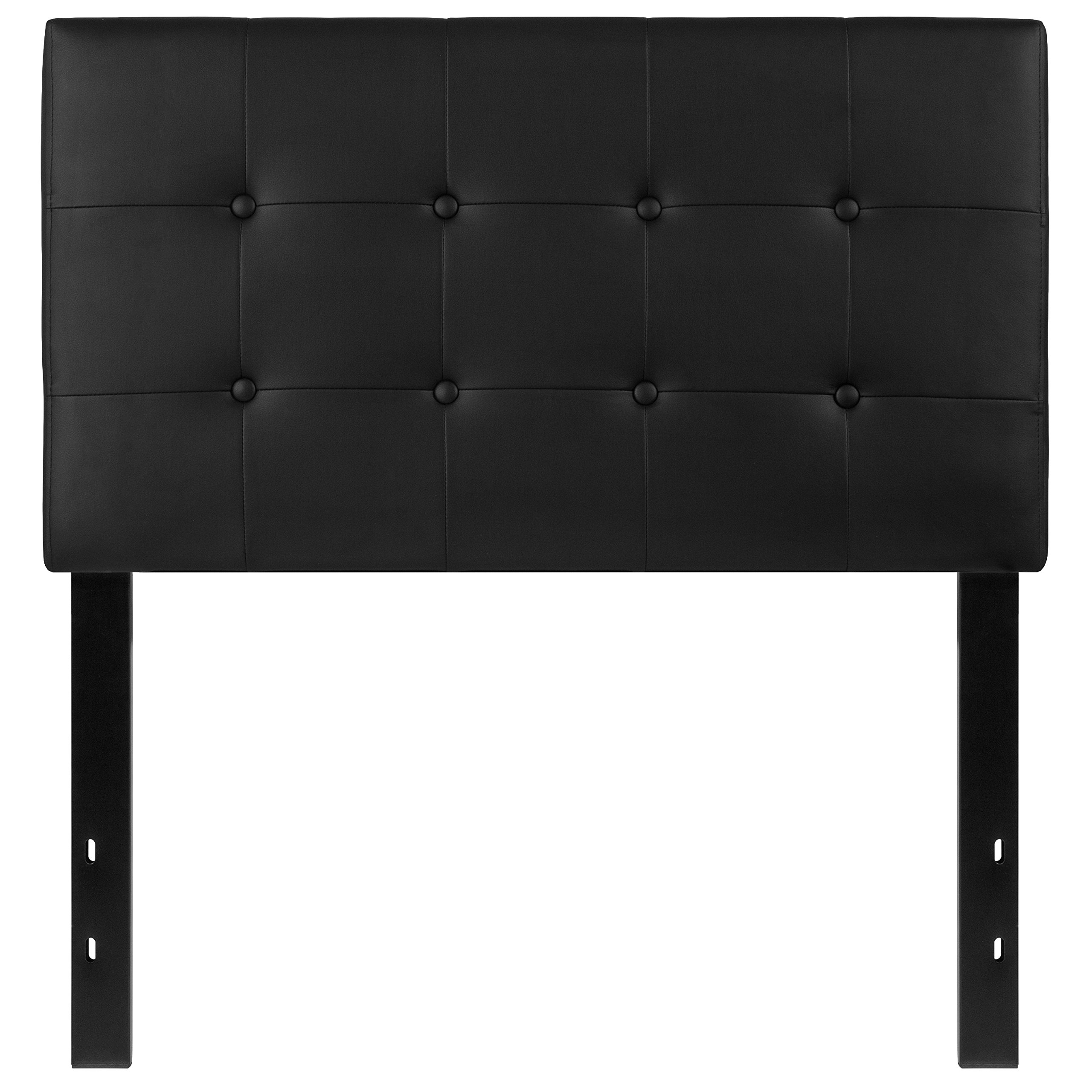 Flash Furniture Lennox Tufted Upholstered Twin Size Headboard in Black Vinyl