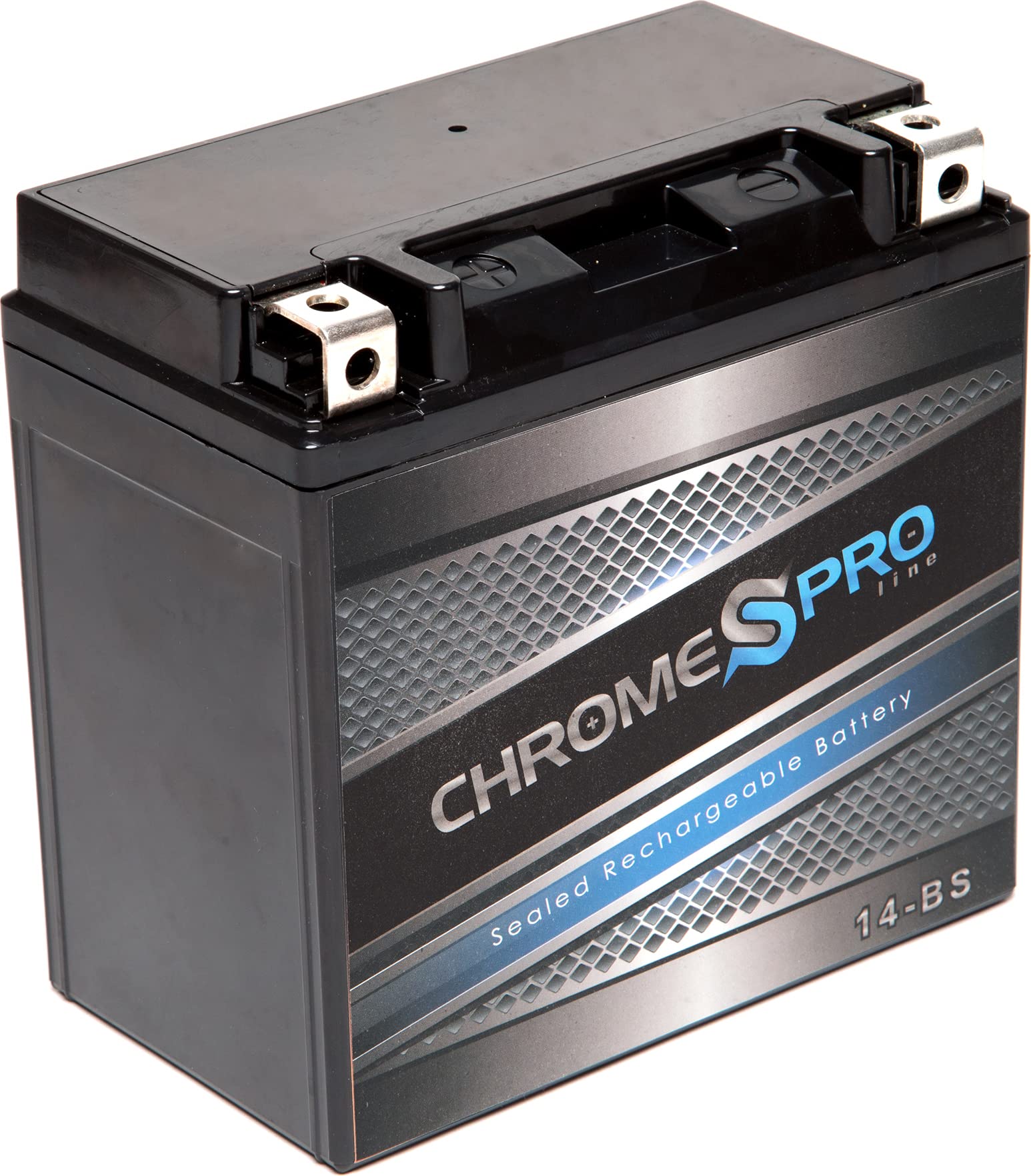 Chrome S Pro YTX14-BS Maintenance-Free 12V 14Ah Battery Replacement for ATV, Motorcycle, Jet Skis, Scooter, UTV, and More - Nut and Bolt (T3) Terminal