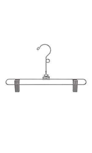 Metal Skirt Hangers, Pants Hangers (12 inch Chrome) - Case of 100