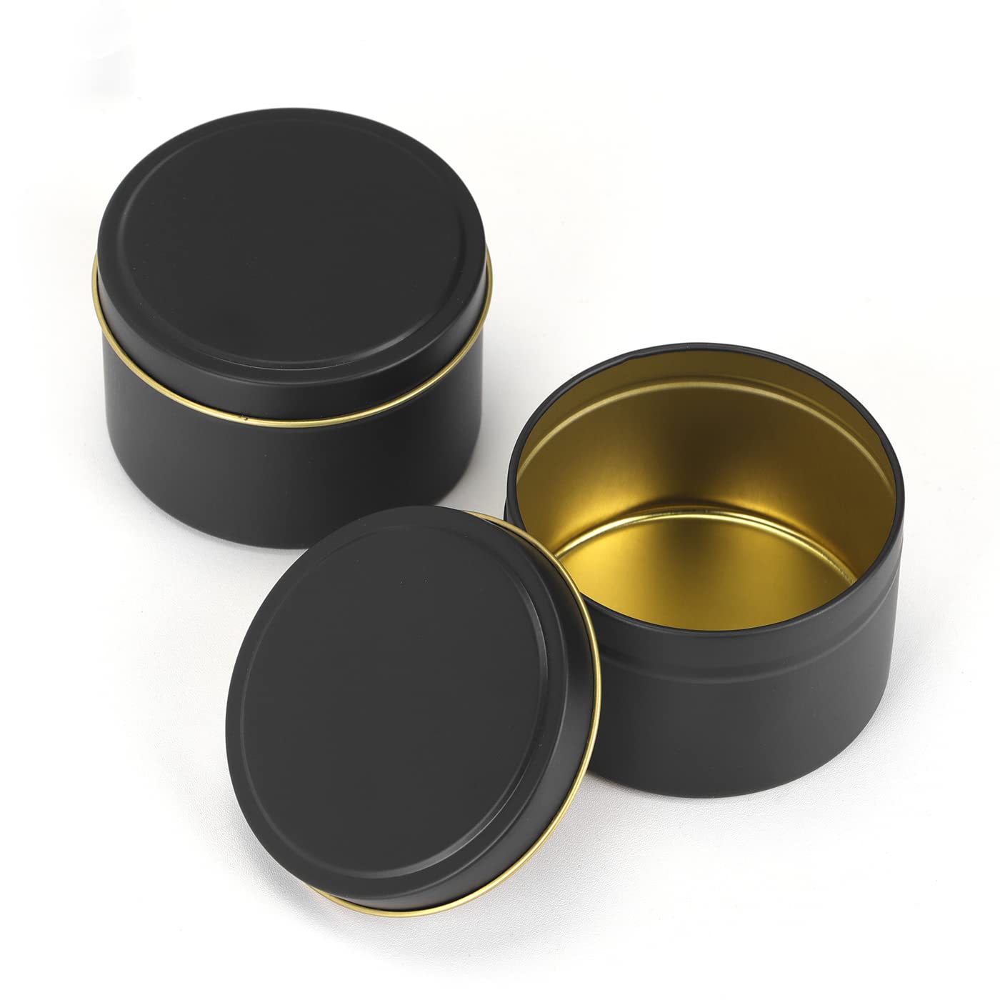 sonviitins Black Candle Tins 24 Pieces,8oz Candle tin with Lids,Candle Jars for Candles Making, Arts & Crafts, Storage, and Gifts