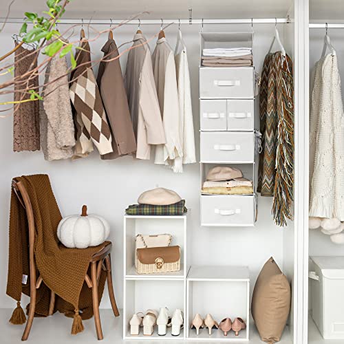 GRANNY SAYS Bundle of 1-Pack Hanging Shelf Organizer & 2-Pack Linen Closet Organize Bins